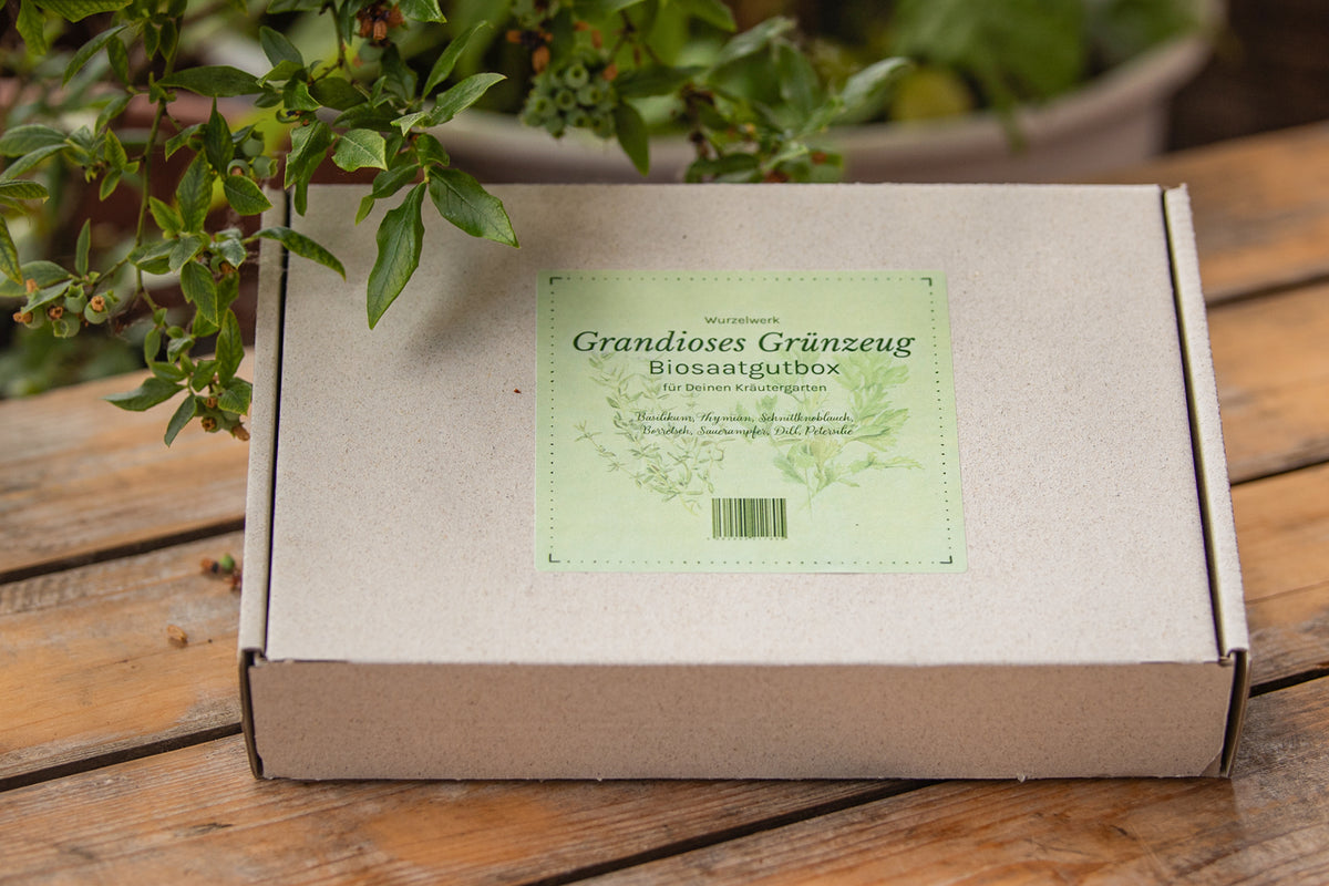 Saatgut-Box ‘Grandioses Grünzeug’ | Wurzelwerk